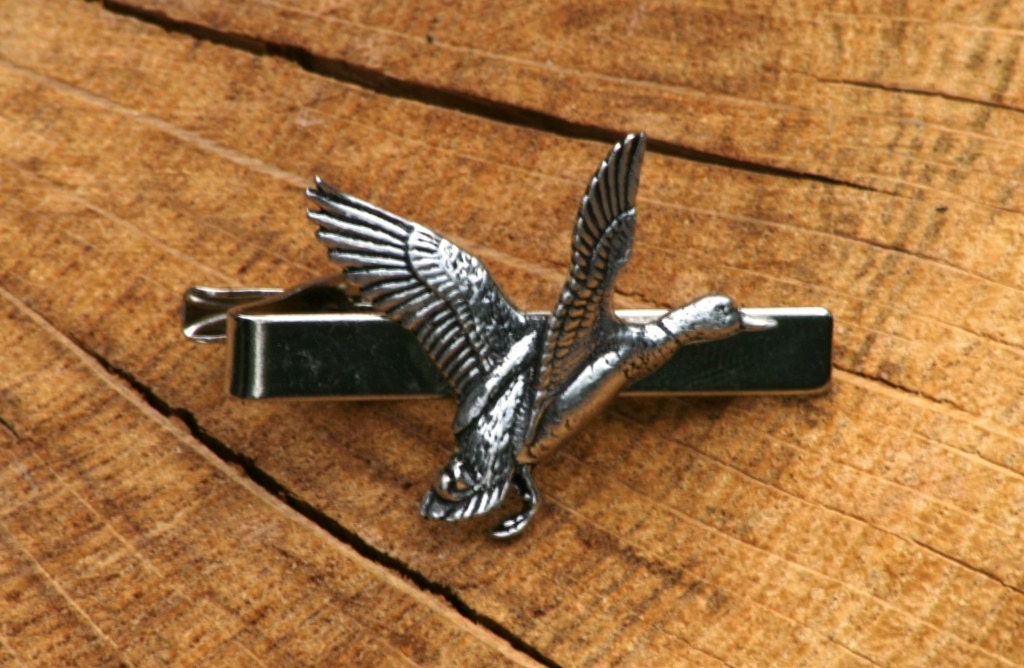 Mallard Duck Cufflinks & Tie Slide Clip Mens Hunting Gift Set - Etsy