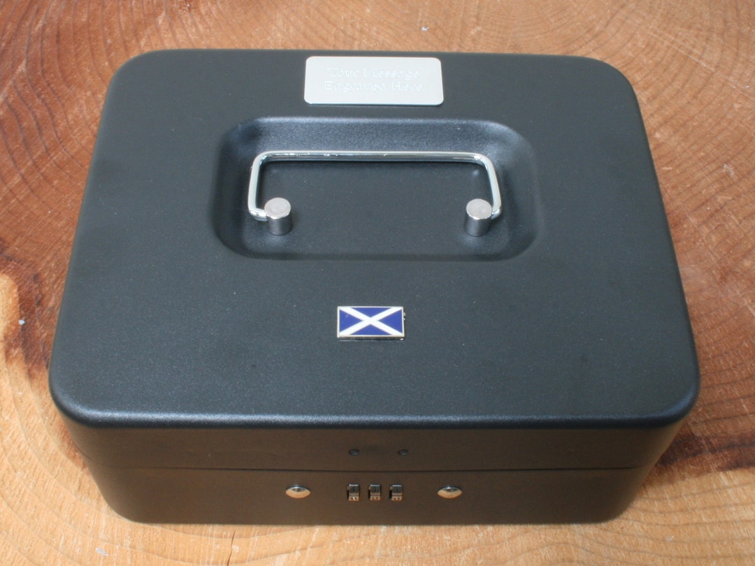 Flags of the World Money Box Combination Cash Float Safe Removable Tray ...