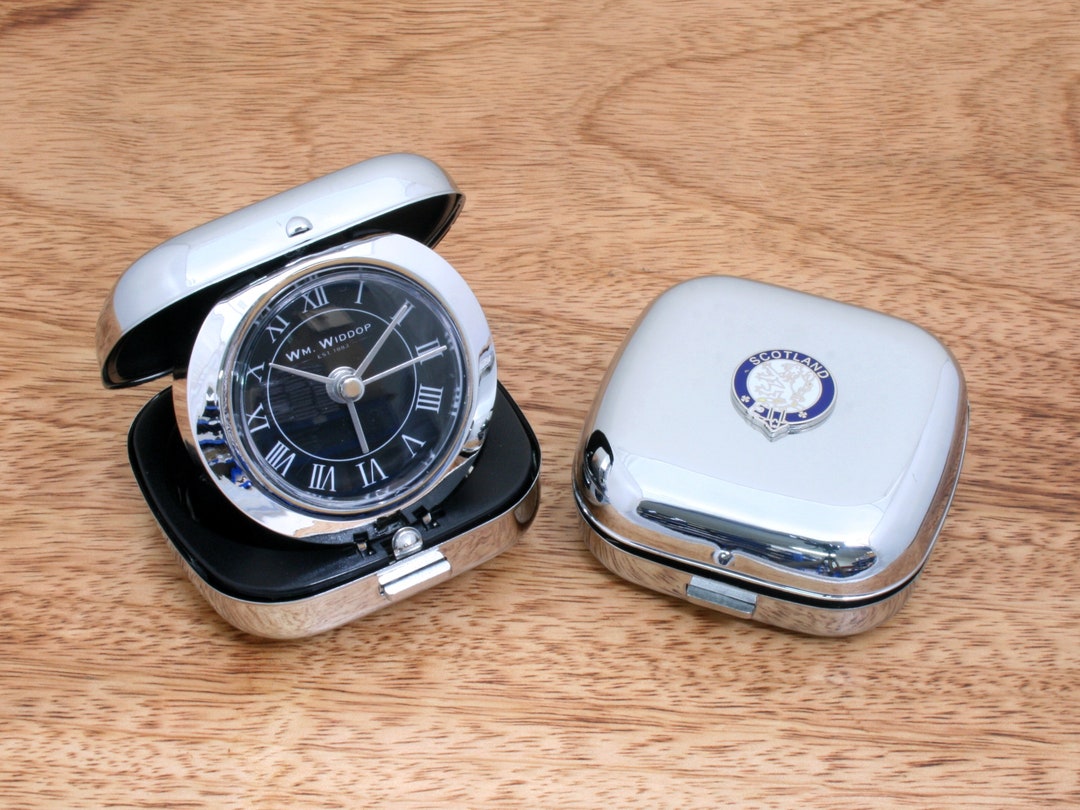 Clan Crests Flip up Alarm Clock Portable Quartz Movement Scottish ...