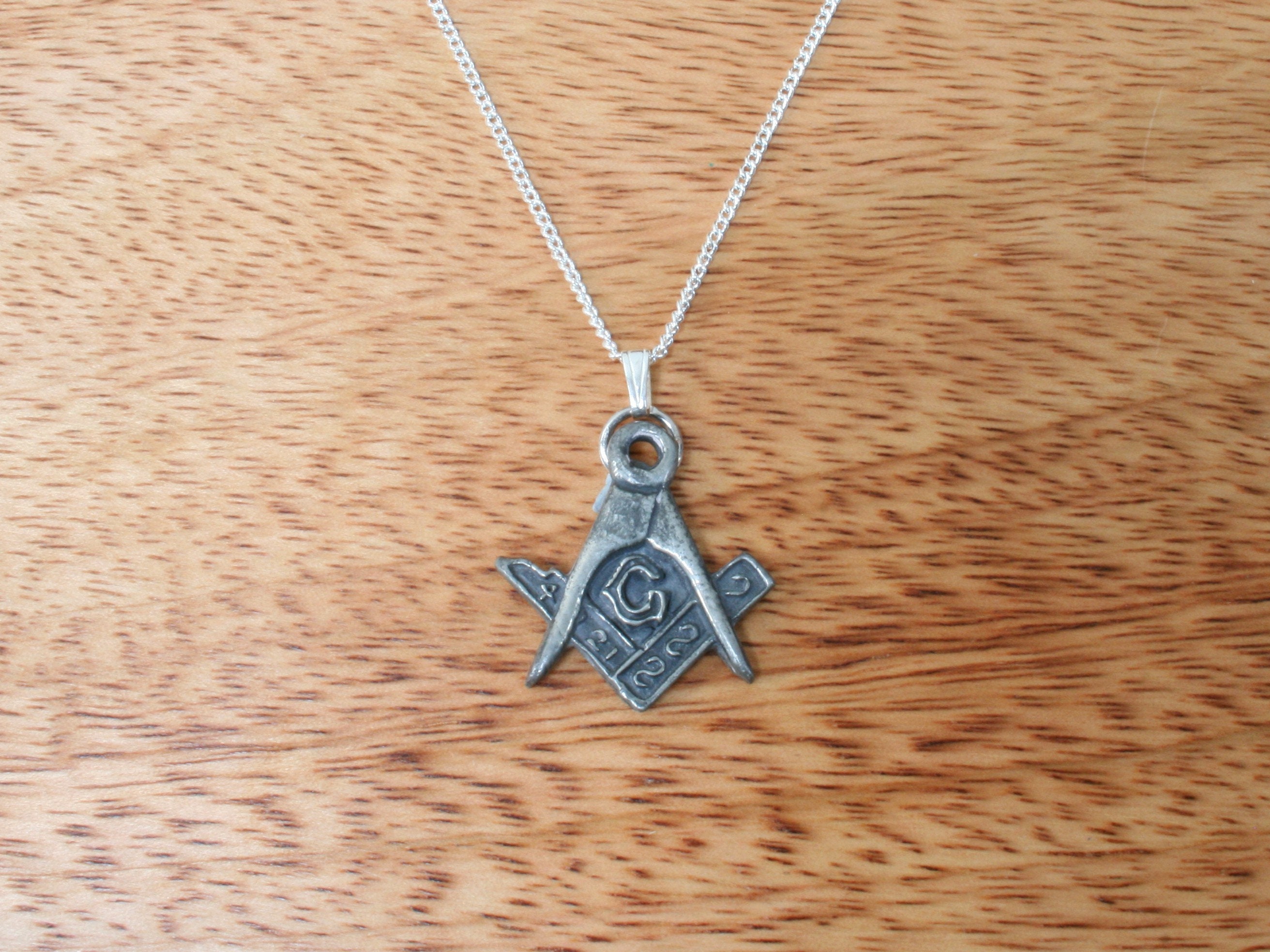 Masonic and Templar Necklace and Pewter Pendant Ladies Chain in Soft ...