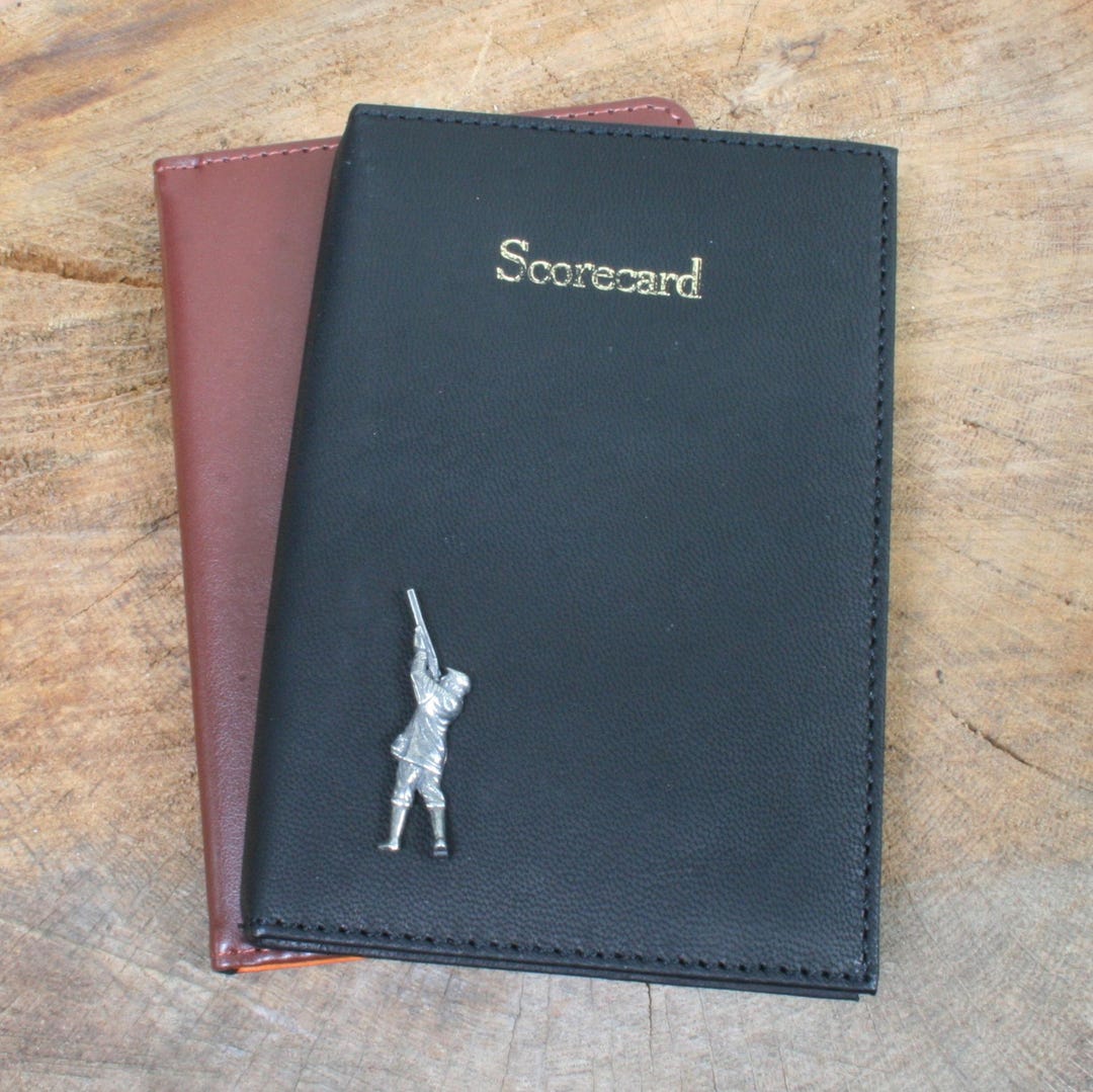 Scorecard Holder Wallet for Clay Shooting – Black Leather or Brown PU ...