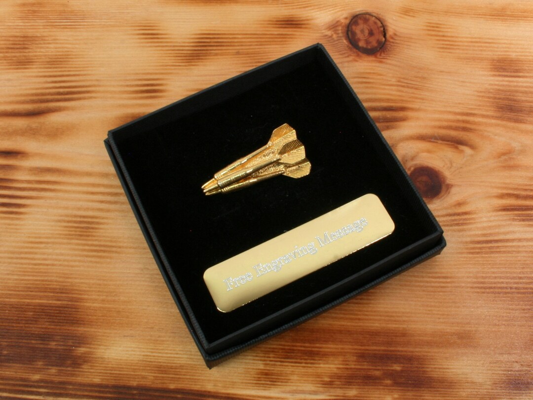 Darts Gold Plated Pin Lapel Badge Dart League Pub Birthday Gift Custom ...