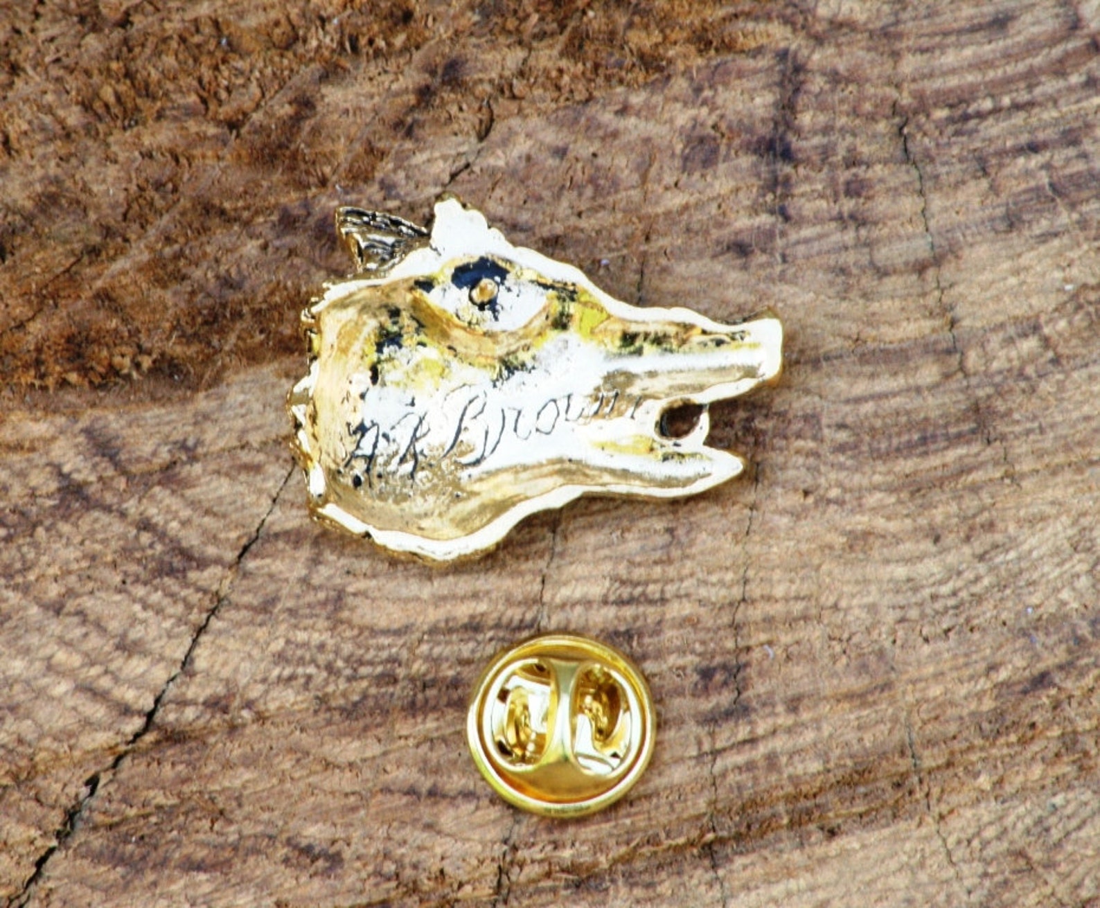 Wild Boar Head Gold Plated Pin Lapel Badge Mothers Day Gift - Etsy UK