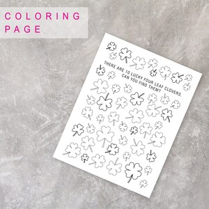 St. Patrick's Day Clover Search Coloring Page, St Patrick Day Coloring ...