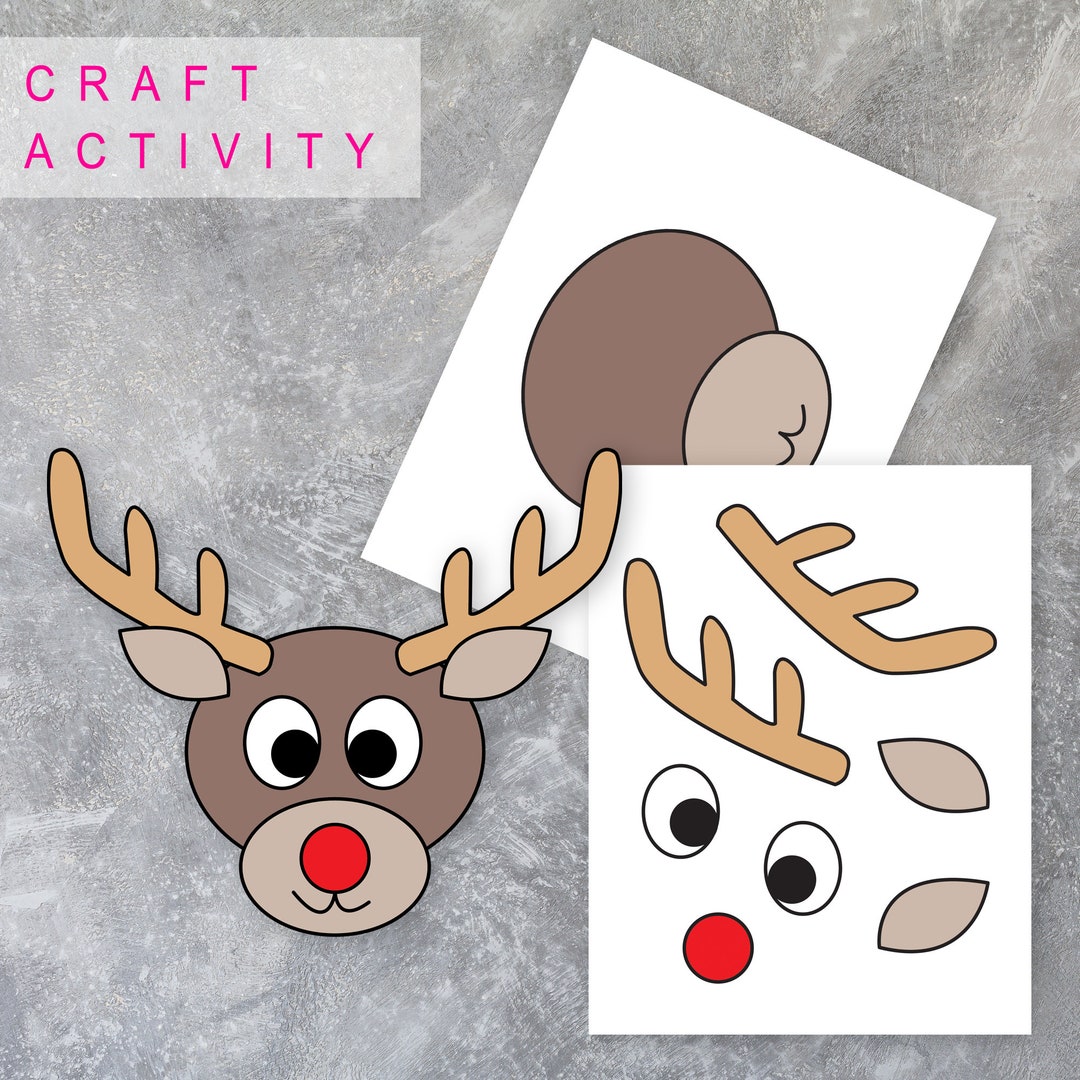 Reindeer Printable Craft Activity, Make Your Own Reindeer, Christmas ...