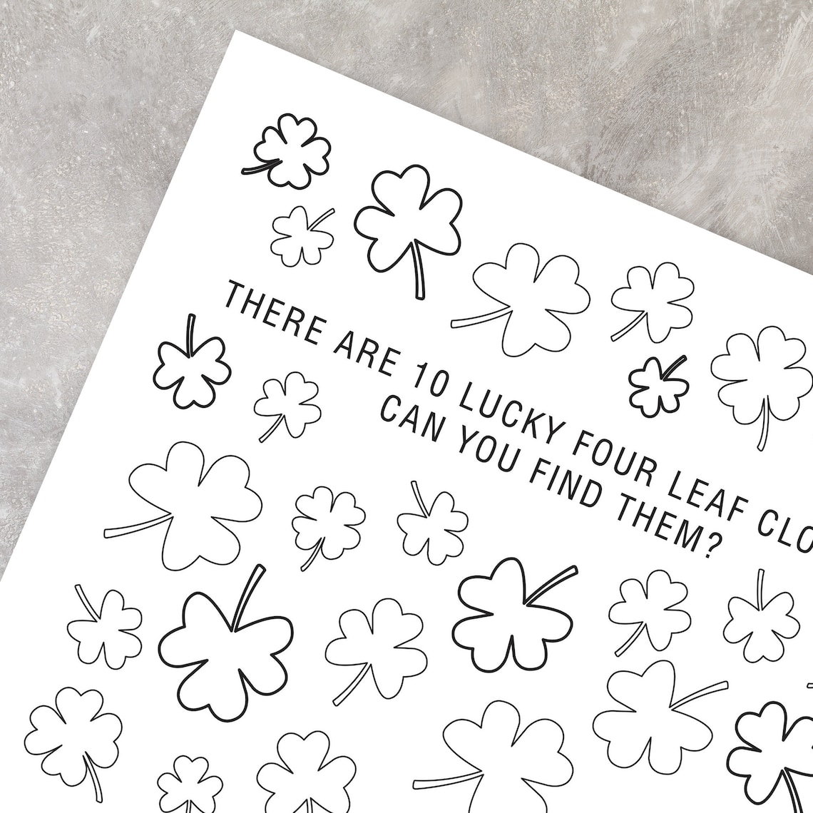 St. Patrick's Day Clover Search Coloring Page, St Patrick Day Coloring ...