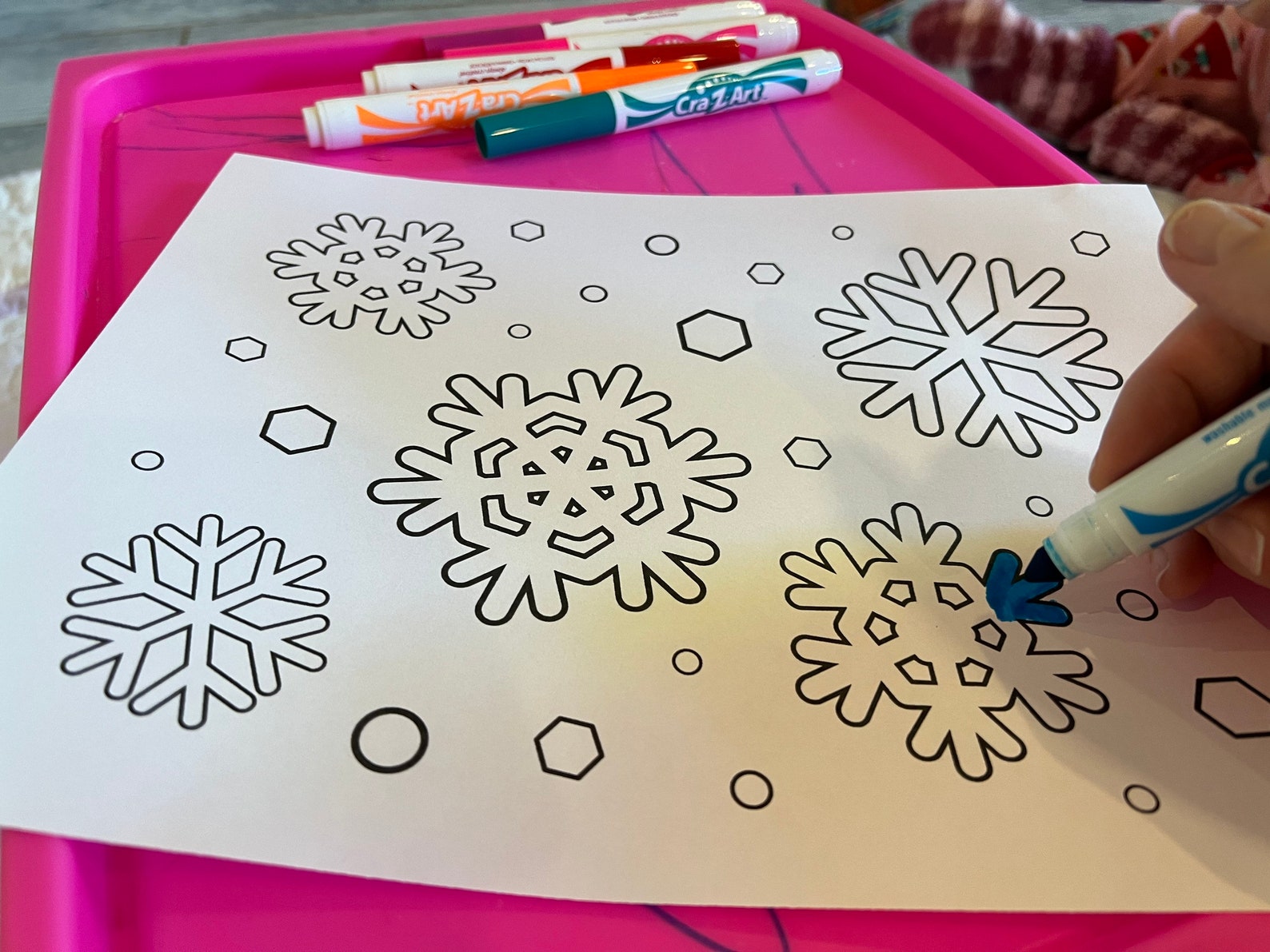 Snowflake Printable Coloring Page, Christmas Snowflakes, Printable ...