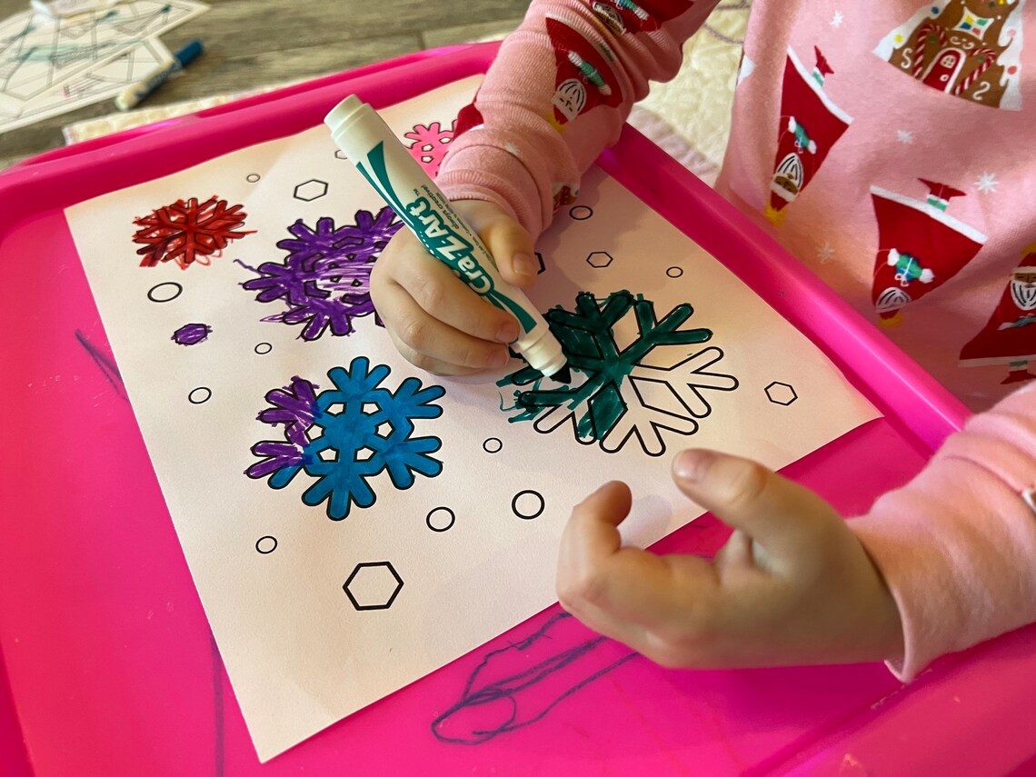 Snowflake Coloring Page, Winter Activity (digital Download) - Etsy