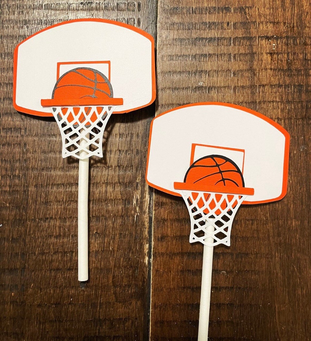 Basketball Cupcake Toppers - Etsy