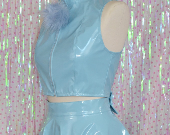 PASTEL PVC 2 Piece Pom Pom Powder Puff Set BLUE - Etsy