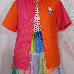 DECORA Bright Orange Pink MASC Mens Fit SHIRT Tails - Etsy