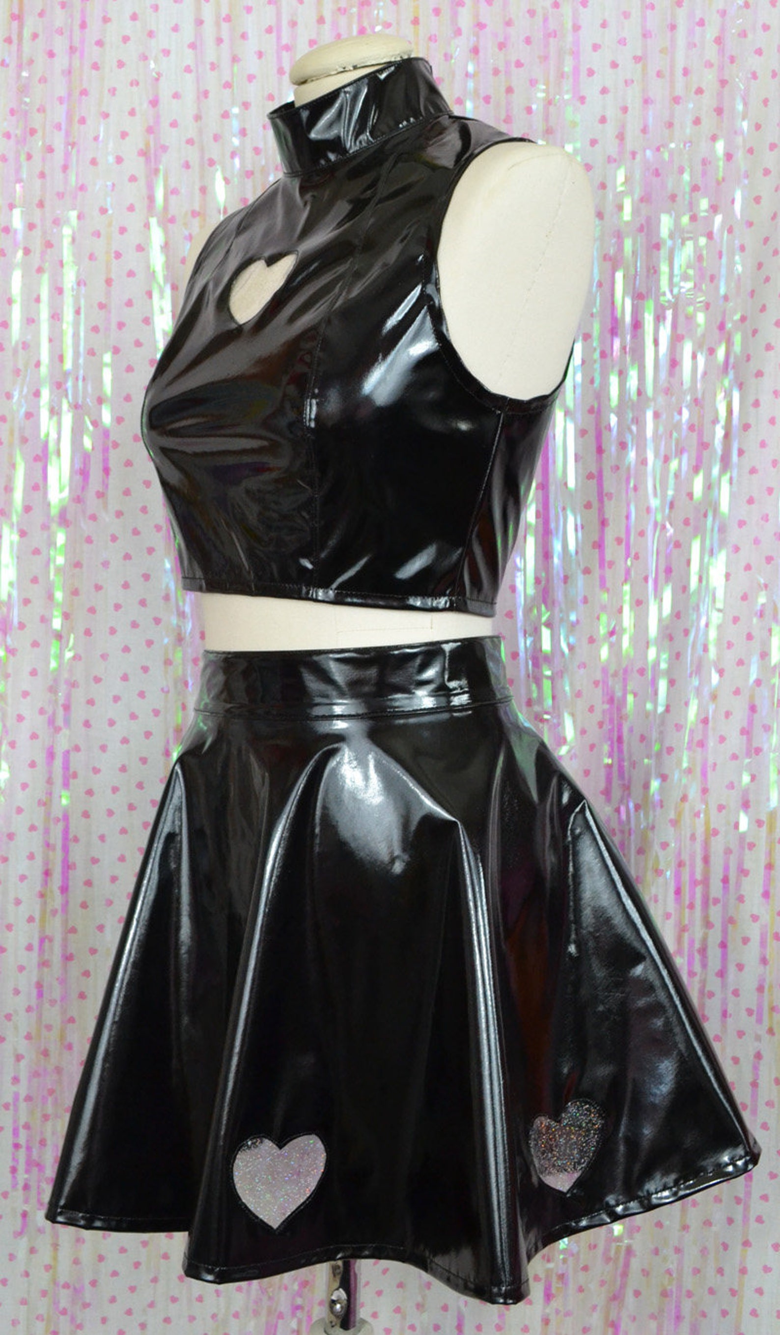 Bubble Goth Princess 2 Piece PVC Glitter Heart Cut Out Set - Etsy