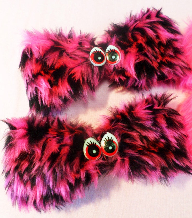 GRRR! Fuzzy FURRY Pink Animal Fur MONSTER Hair Bow - Etsy