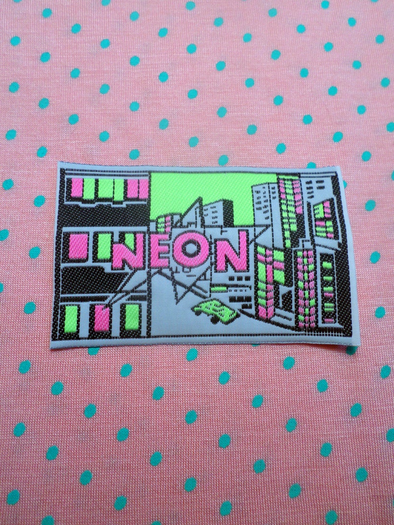 So Kitsch! 80's Pop VINTAGE Woven Patch - Set of 2 - Etsy UK