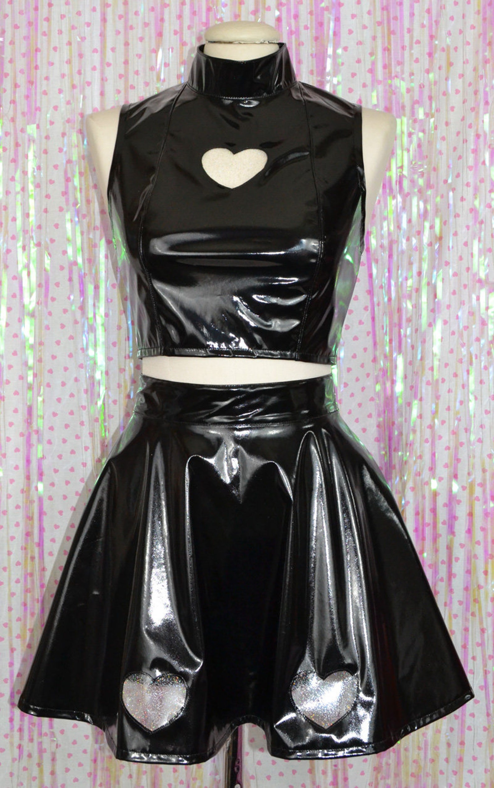 Bubble Goth Princess 2 Piece PVC Glitter Heart Cut Out Set - Etsy