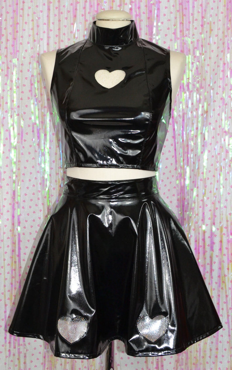 Bubble Goth Princess 2 Piece PVC Glitter Heart Cut Out Set - Etsy