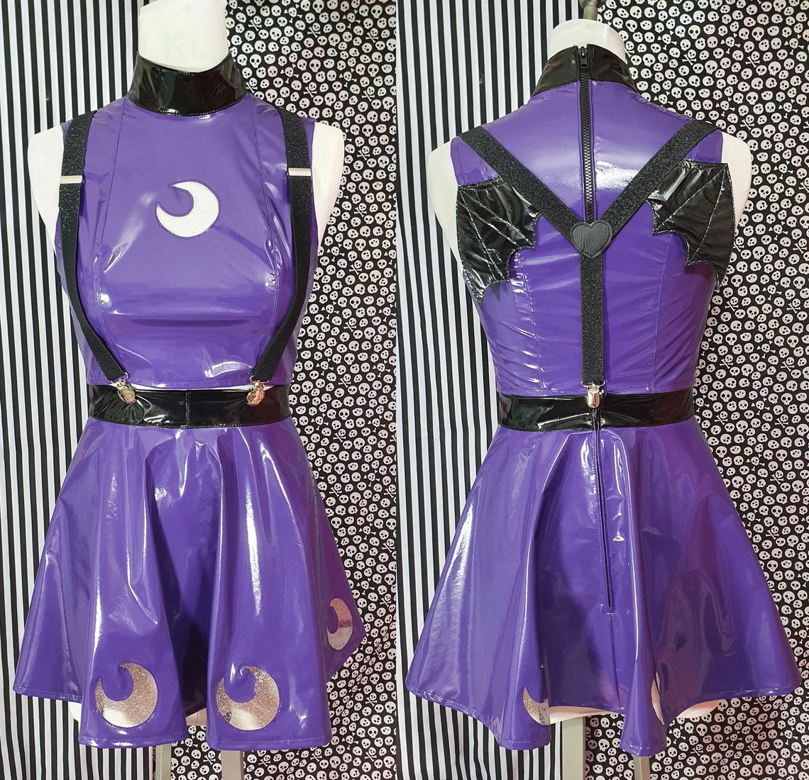 Lunar Goth 2 Piece PVC Glitter MOON Cut Out Set PURPLE and - Etsy