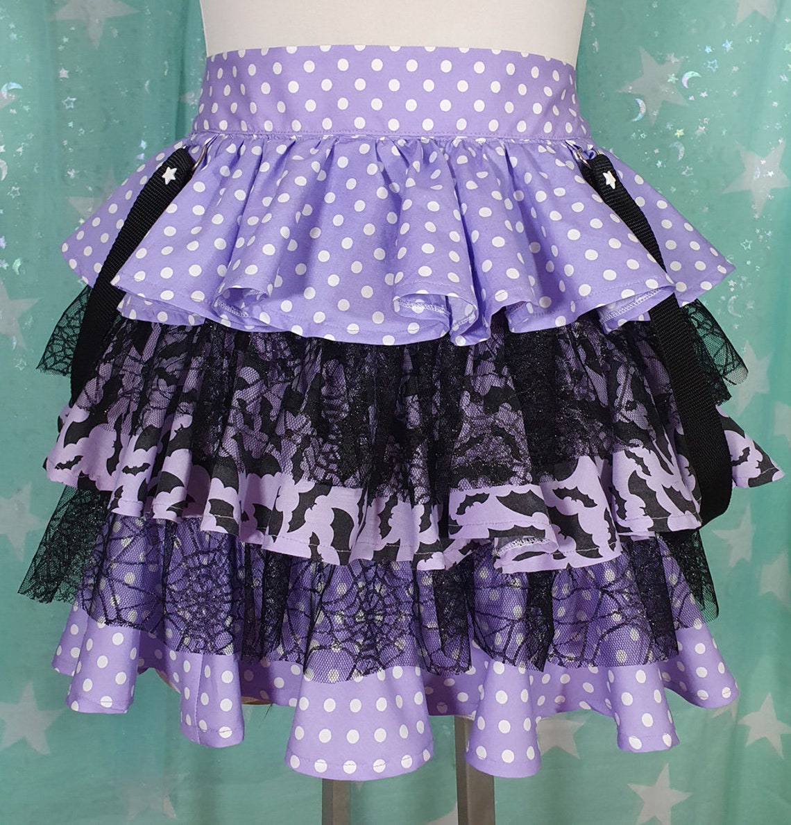 Pastel goth creepy cute BATS 'n' BONES bondage strap | Etsy