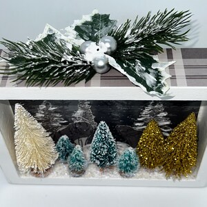 WINTER WOLF SHADOW Box, 3D Winter Scene, Decoupage Winter Box ...