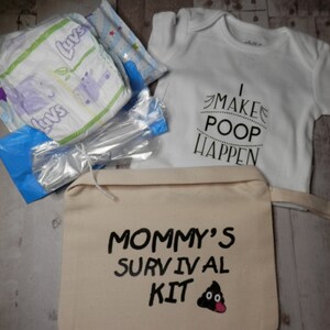 NEW MOM SURVIVAL Kit, Mommy's Diaper Kit, New Baby Novelty Gifts, New ...