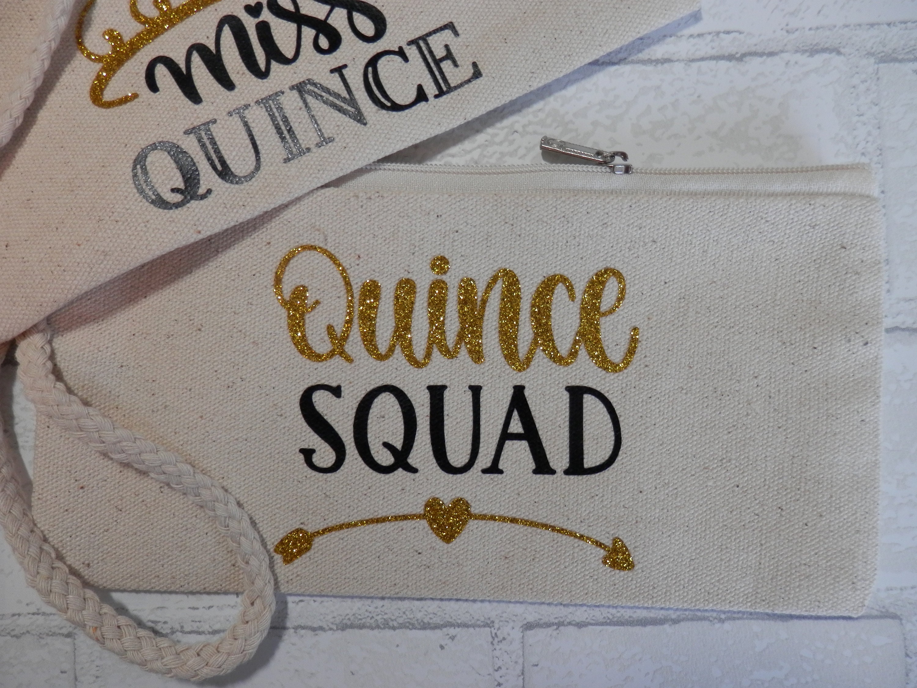 QUINCEANERA MAKEUP BAGS Miss Quince Cosmetic Bag Quince | Etsy