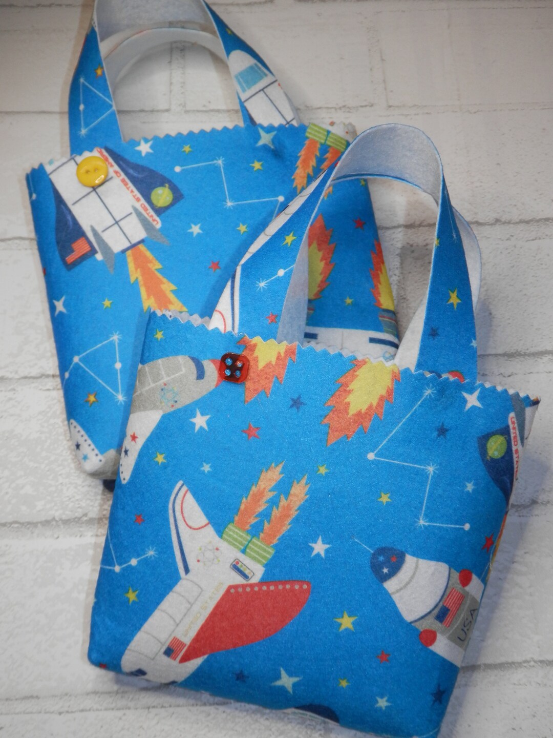 FELT GIFT BAGS, Gift Wrapping, Rocket Ships Bag, Space Treat Bag ...