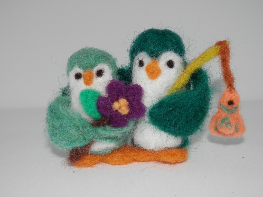 PENQUINS HANDFELTED, Felted Penquins Set of 2, Penquin Gifts, Felting ...
