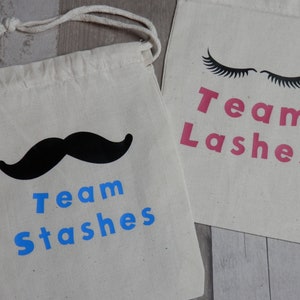 GENDER REVEAL FAVORS Set of 6 Team Stashes Team Lashes - Etsy