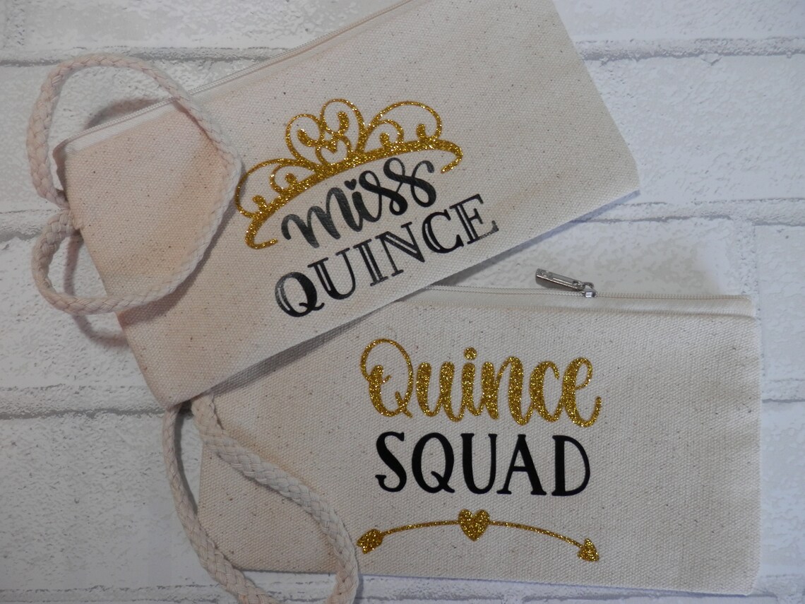 QUINCEANERA MAKEUP BAGS Miss Quince Cosmetic Bag Quince | Etsy
