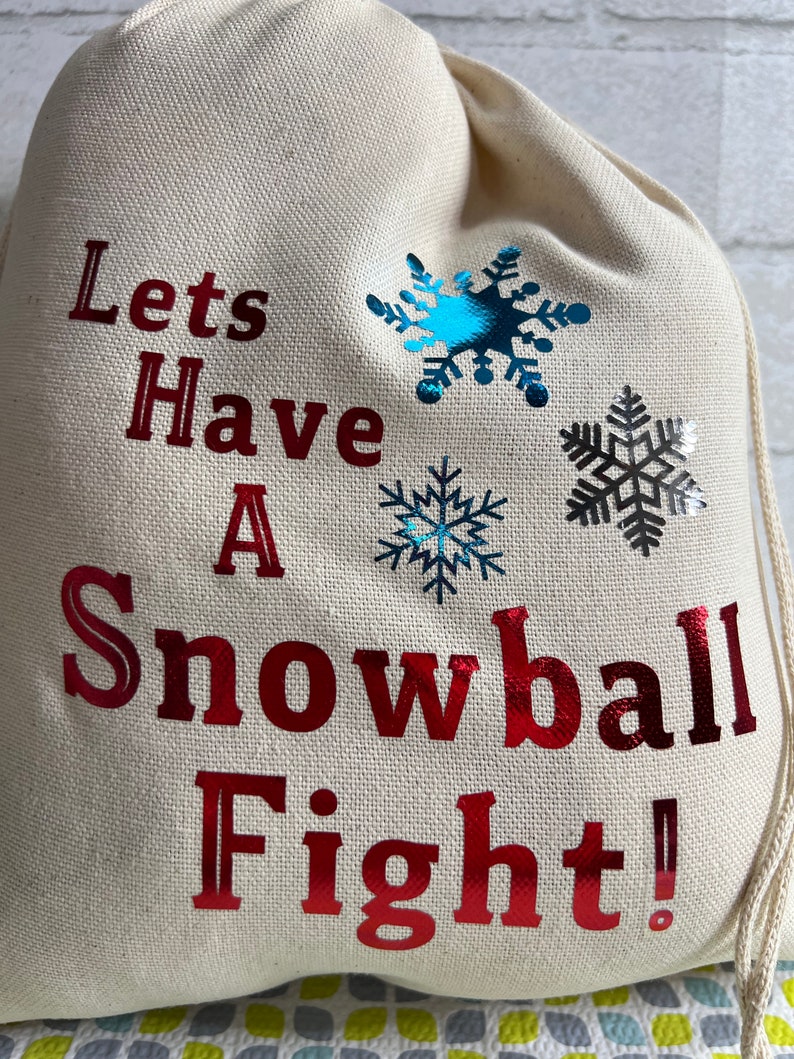 Indoor Snowball Fight Kit: Cotton Muslin Bag With Soft Snowballs - Etsy
