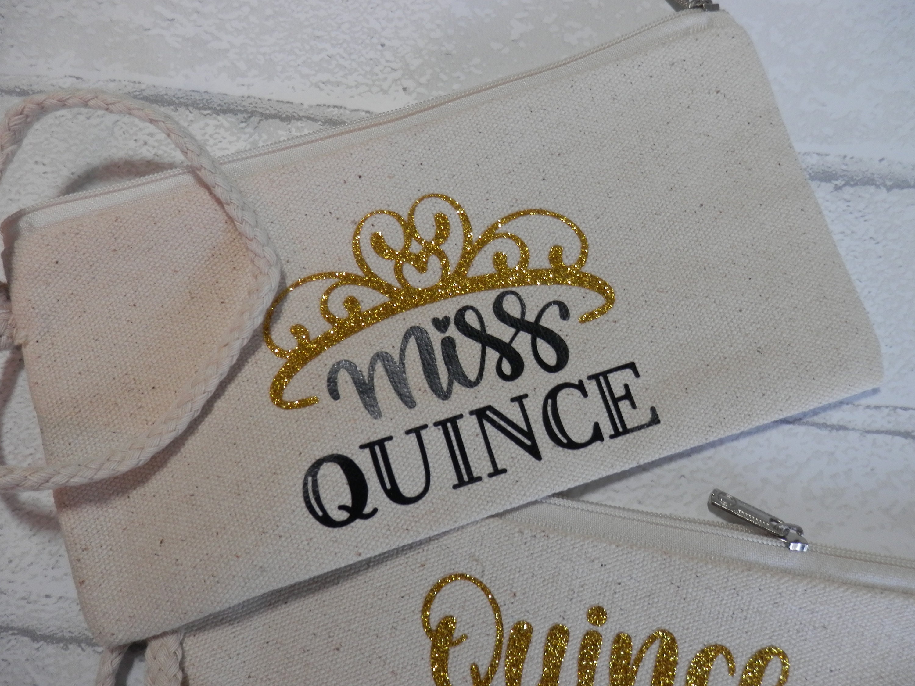 QUINCEANERA MAKEUP BAGS Miss Quince Cosmetic Bag Quince | Etsy
