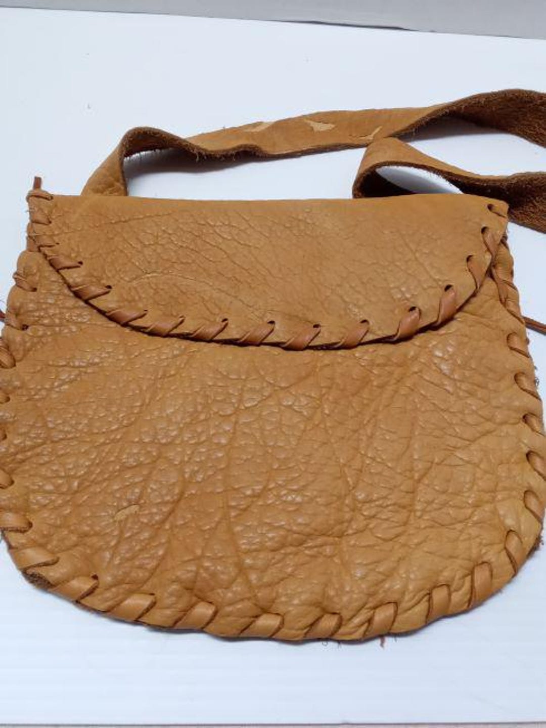 Hand Laced Moose Hide Bag - Etsy
