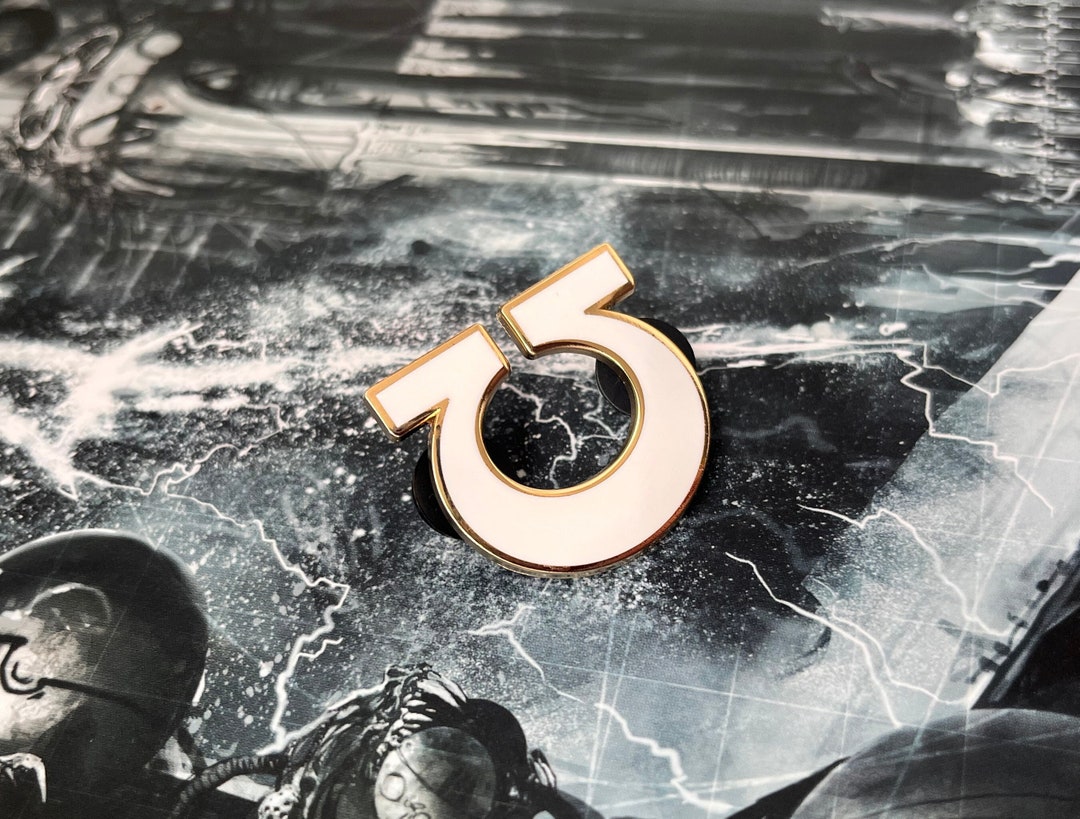 Ultramarine Symbol Omega Hard Enamel Pin - Etsy