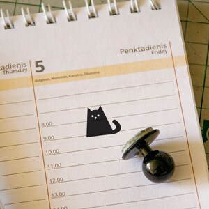Small Stamp CAT: Mini Rubber Stamp for Crafts, Scrapbooking, and DIY ...