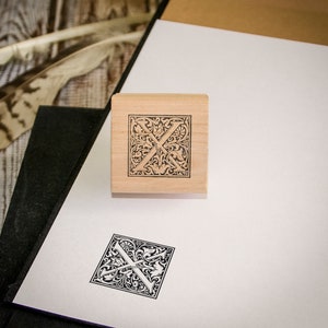 X Monogram Rubber Stamp for Personalized Crafts. and for Your Personal ...