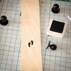 Cute Baby's Footprints Rubber Mini Stamp: Capture Precious Memories ...
