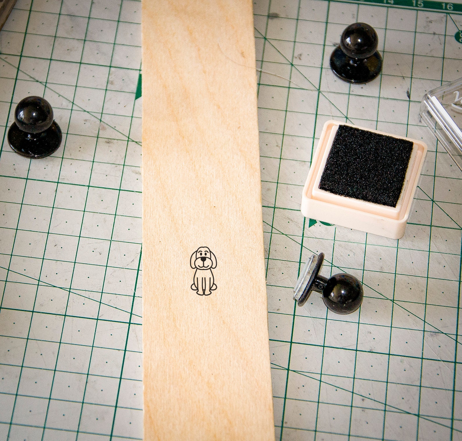 DOG Mini Rubber Stamp - Small Stamp for Fall Crafts and Halloween Decor ...