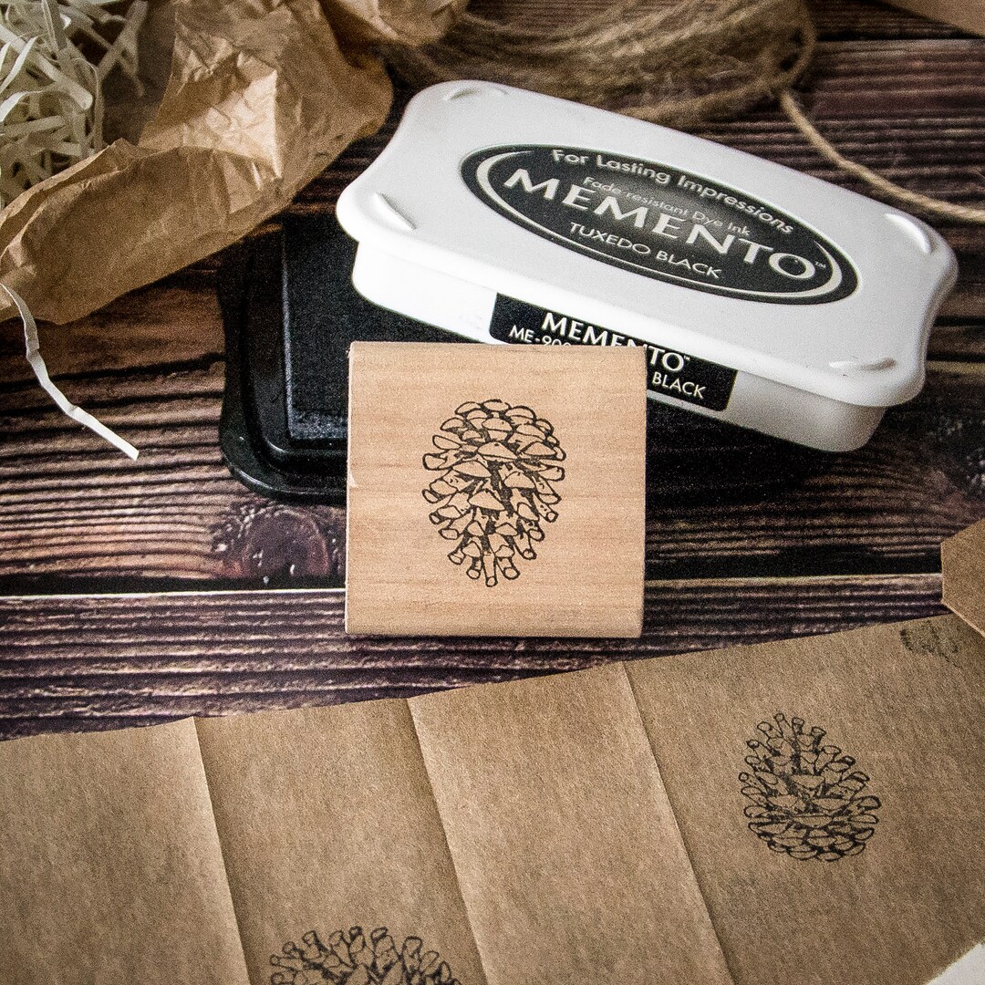 Pine Cone Rubber Stamp: DIY Crafts, Scrapbooking (42x42x28mm) - Etsy