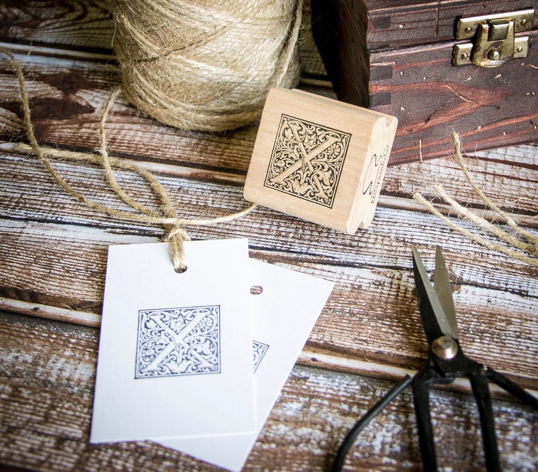X Monogram Rubber Stamp for Personalized Crafts. and for Your - Etsy
