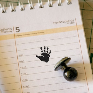 Small Stamp Hand Print - Mini Rubber Stamp for Personalized Touch and ...