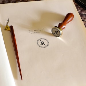 Custom Initial Stamp With Wooden Gift Box: Personalized Stationery - Etsy