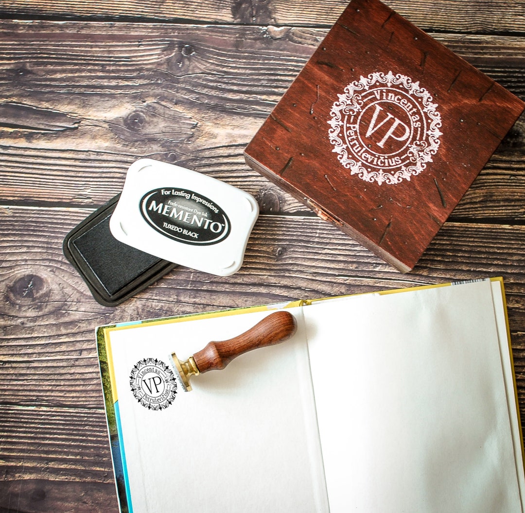 Custom Name Rubber Stamp With Elegant Monogram. Make Your Mark With ...