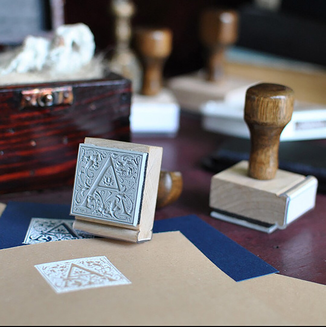 Letter A to X Rubber Stamp Set: Wooden Handle Alphabet Stamps for ...