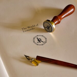 Custom Initial Stamp With Wooden Gift Box: Personalized Stationery - Etsy
