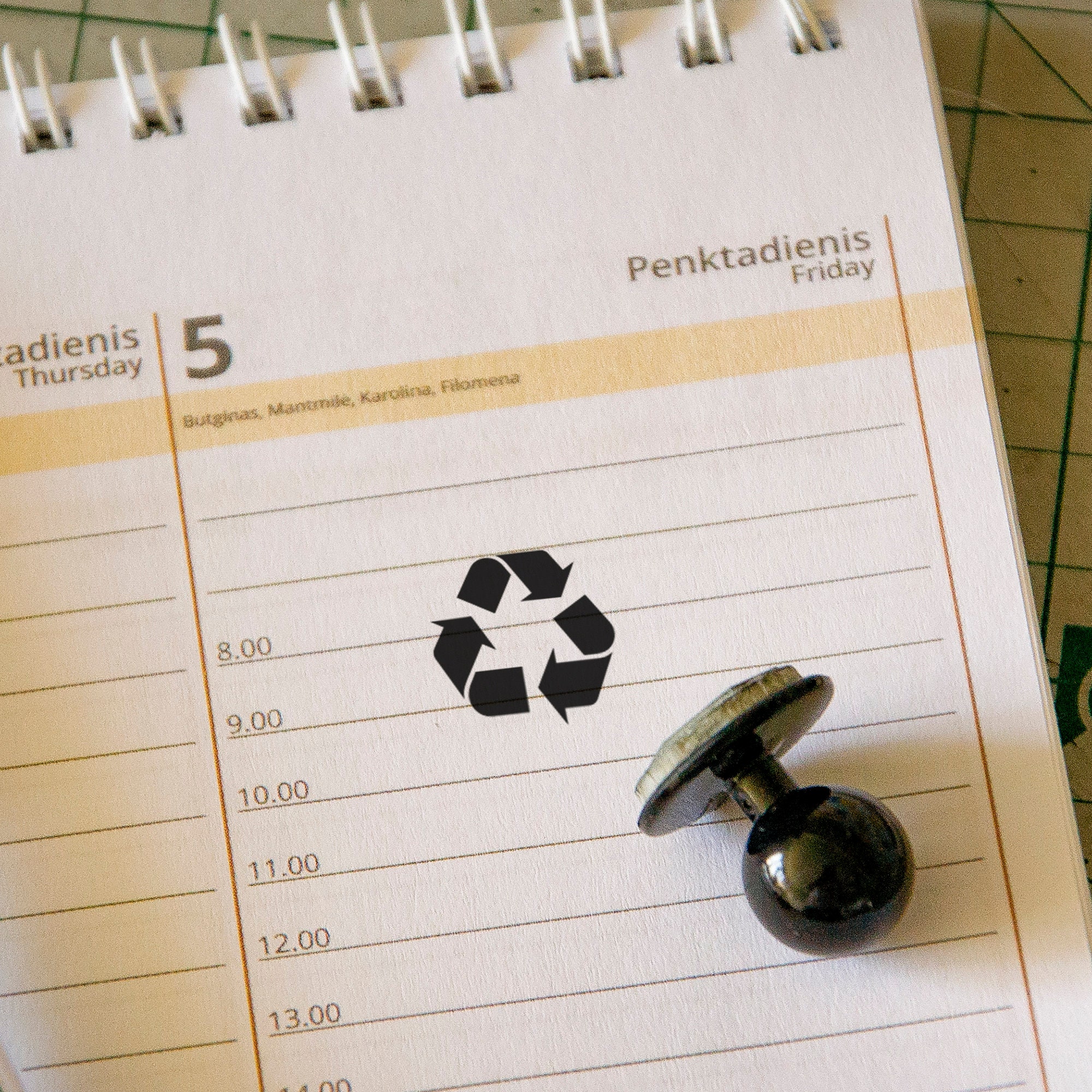 Mini Recycle Symbol Rubber Stamp: Eco-friendly Crafting (12x11 Mm) - Etsy
