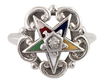 Vintage Order of the Eastern Star Ring Past Worthy Matron OES | Etsy