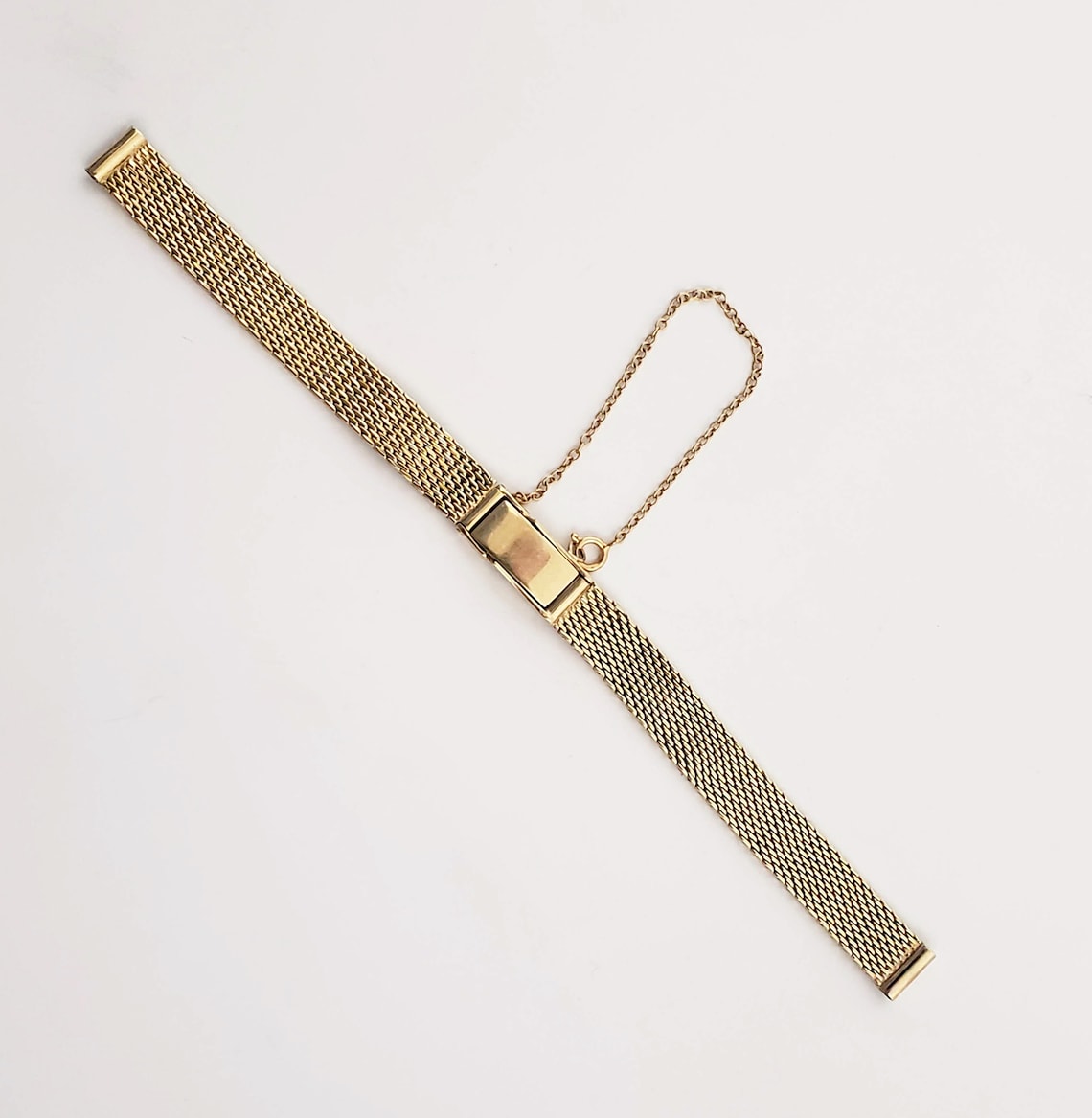 14K Gold Mesh Watch Band Italian Made Vintage 8mm Wide - Etsy