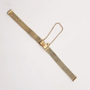 Vintage 14K Gold Mesh Ladies Watch Band: Italian Made, 8mm Wide - Etsy