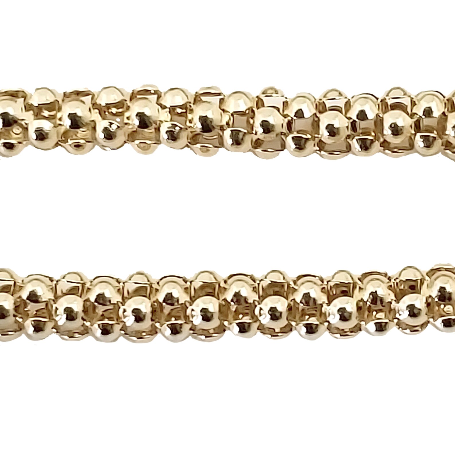 14K Gold Popcorn Chain - Convertible Necklace & Bracelet Combination ...