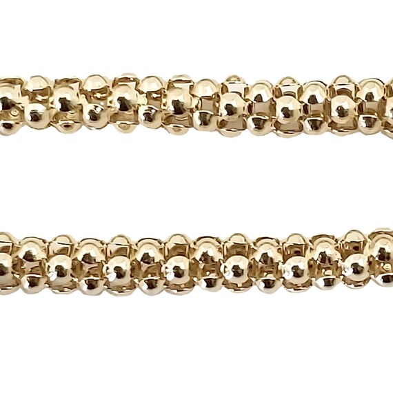 14K Gold Popcorn Chain - Convertible Necklace & Brace… - Gem